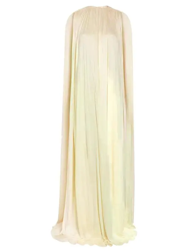 PETAR PETROV Ruched Pocket Maxi Dress - Neutrals