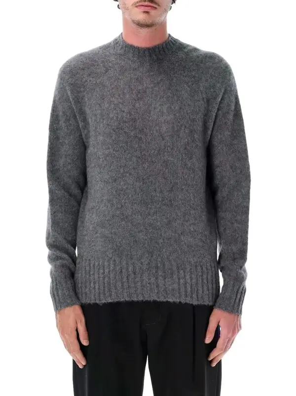 TOM FORD Ribbed-knit Raglan-sleeve Sweater - Grey