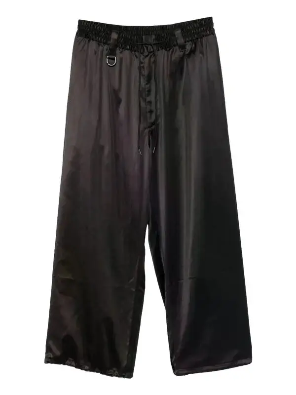 Y3 Drawstring Satin Trousers - Black