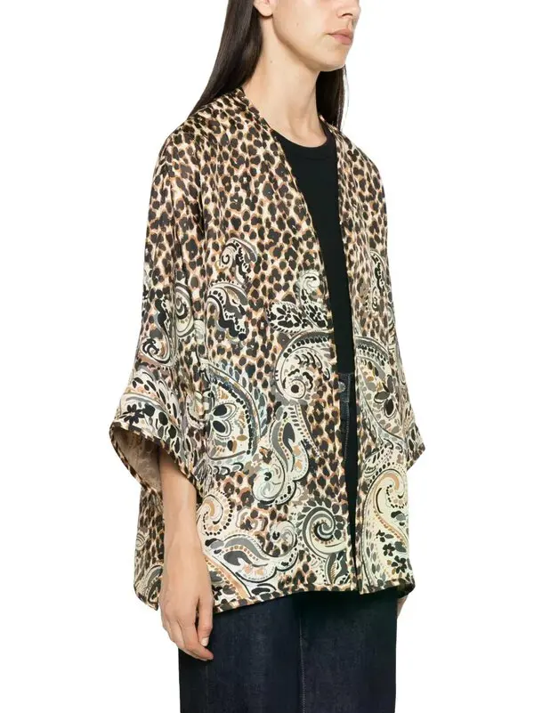 Etro Leopard-print Paisley Jacket - Brown