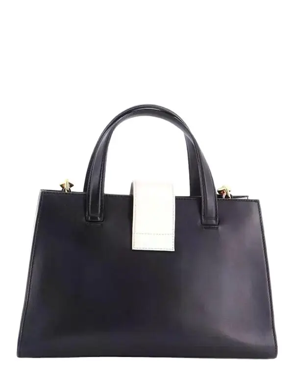 Gucci Bamboo Buckle Leather Satchel - Black
