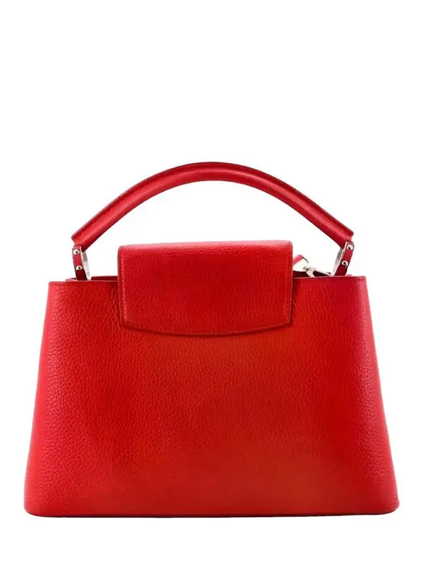 LOUIS VUITTON Capucines Bag Leather Pm Satchel - Red