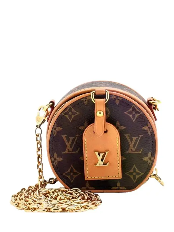 LOUIS VUITTON Boite Chapeau Necklace Bag Monogram Canvas Crossbody Bag - Brown