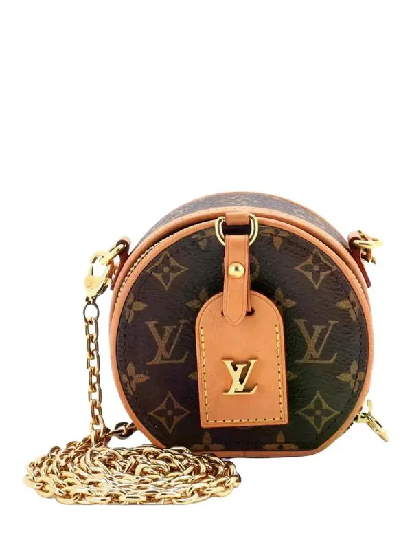 LOUIS VUITTON Boite Chapeau Necklace Bag Monogram Canvas Crossbody Bag - Brown