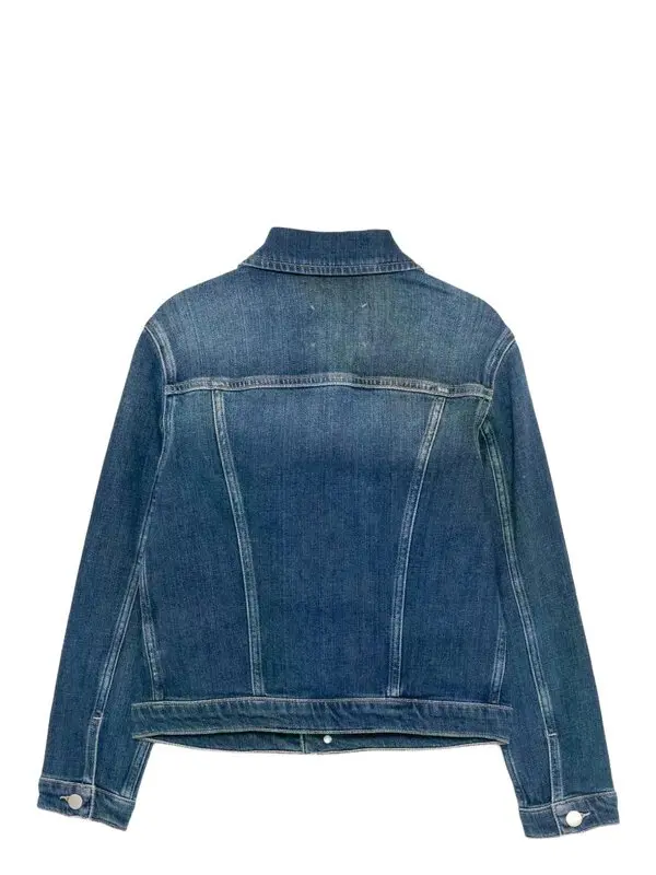 L'Agence Faded Effect Denim Jacket - Blue