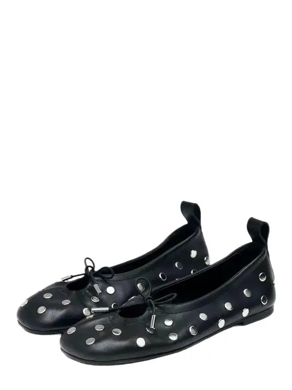 ALOHAS Rosalind Stud-embellished Ballet Flats - Black