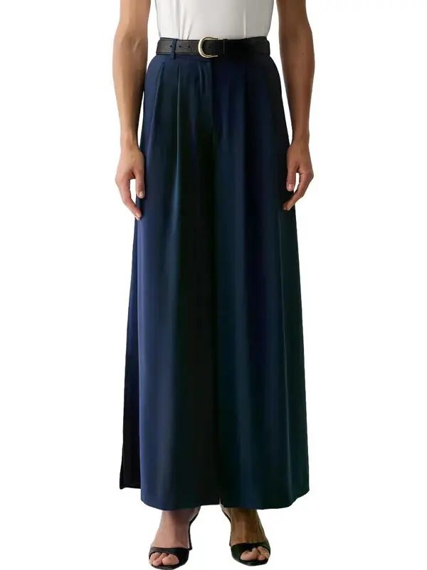 MORGAN Pleated Palazzo Pants - Blue