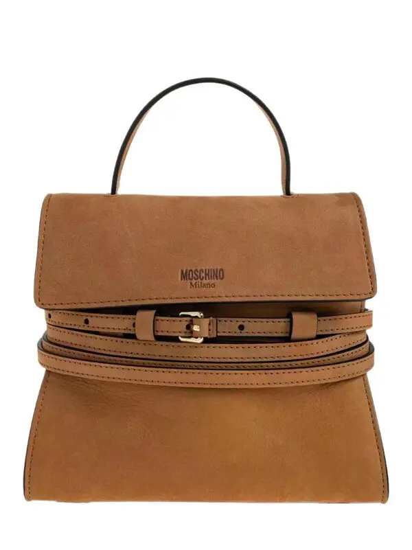 Moschino Buckle-strap Tote Bag - Brown