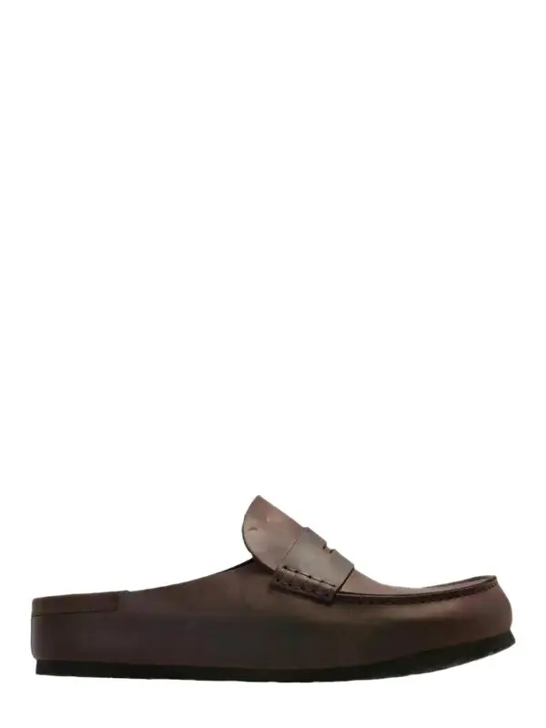 BIRKENSTOCK Naples Loafers Slip-on Penny Strap Moccasins - Brown