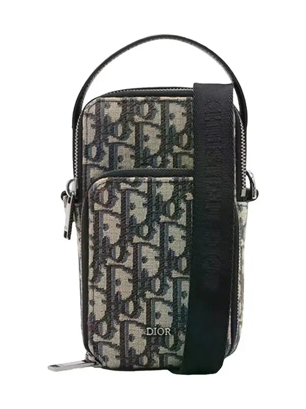 Dior Micro Oblique Canvas Rider Pouch Satchel - Blue