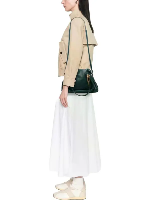 Chloé Small Pebbled Leather Paraty Satchel - Blue