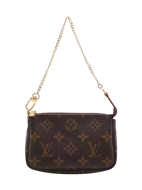 LOUIS VUITTON Monogram Mini Pochette Accessoires Handbag - Brown