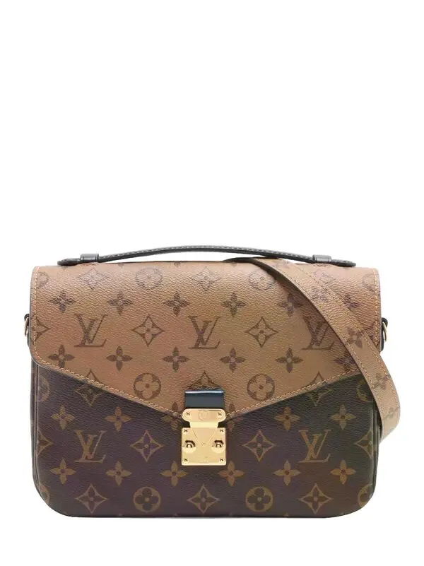 LOUIS VUITTON Monogram Reverse Pochette Metis Satchel - Brown
