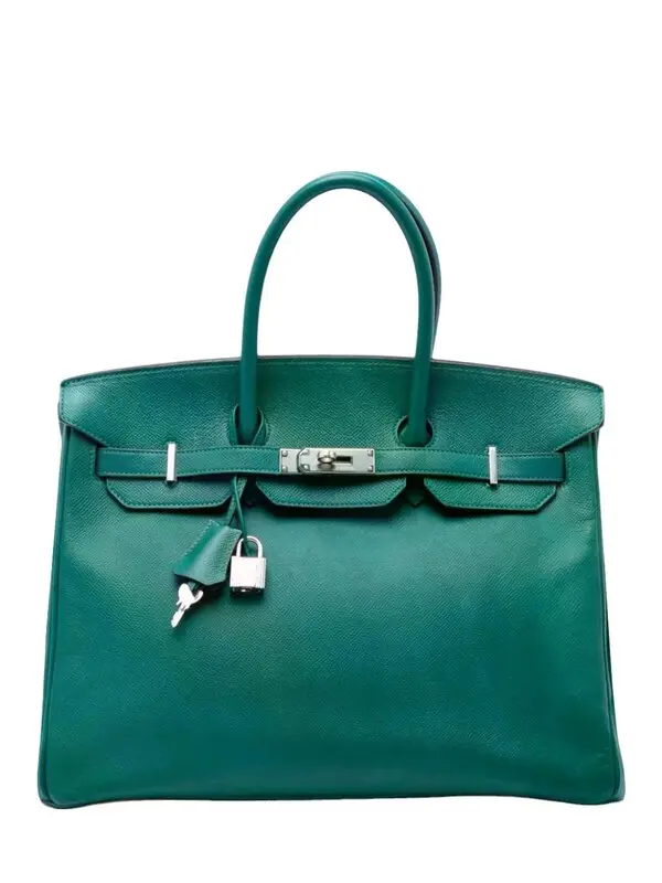 Hermès Epsom Birkin Retourne 35 Handbag - Green
