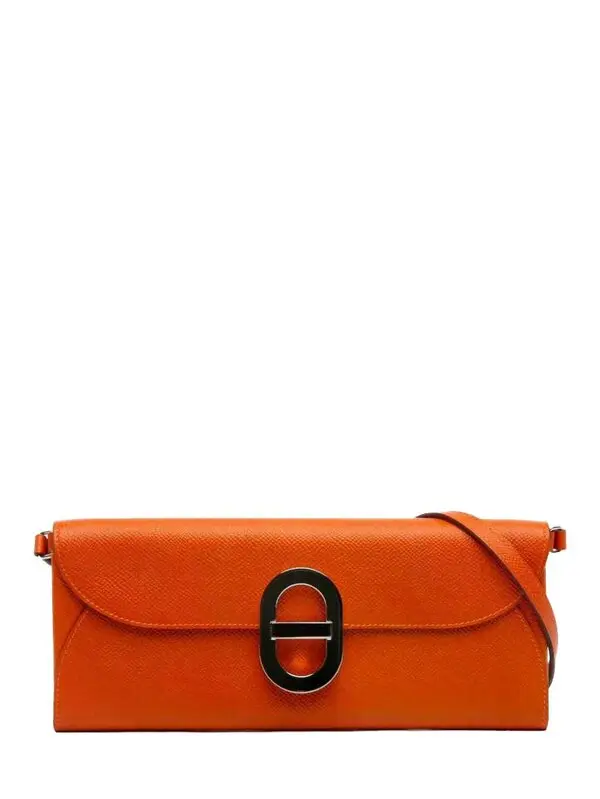 Hermès Epsom Maillon To Go Wallet Crossbody Bag - Orange