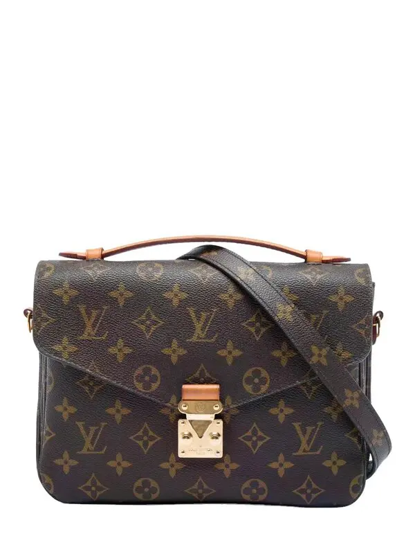 LOUIS VUITTON Monogram Pochette Metis Satchel - Brown