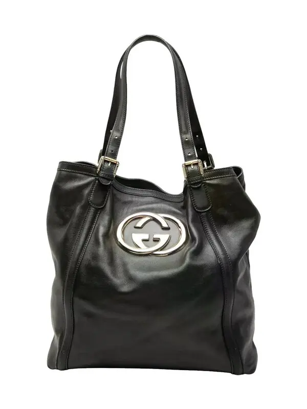 Gucci Calfskin Britt Tote Bag - Black