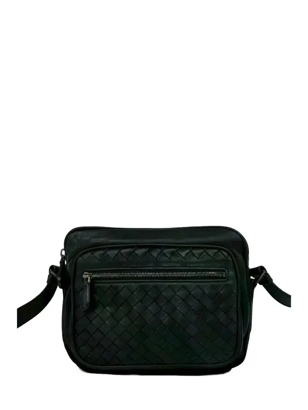 Bottega Veneta Nappa Intrecciato Crossbody Bag - Black