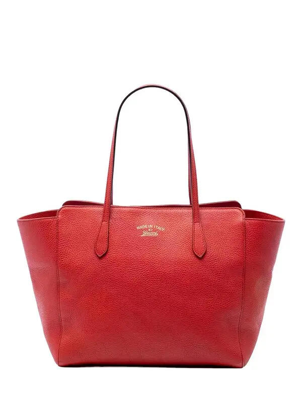 Gucci Calfskin Swing Tote Bag - Red