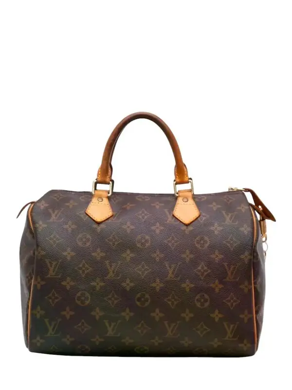 LOUIS VUITTON Monogram Speedy 30 Boston Bag - Brown