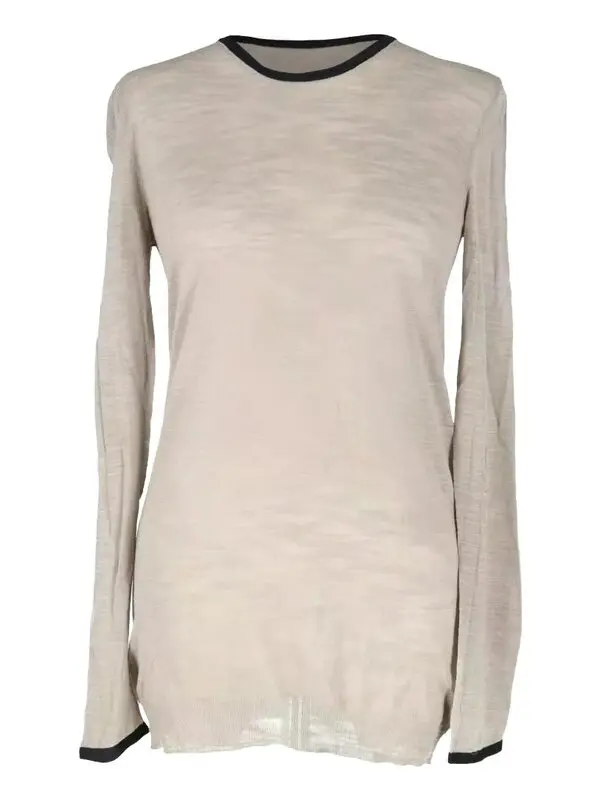 Stella McCartney Long Sleeve Crew Neck T-shirt With Contrast Trim - White