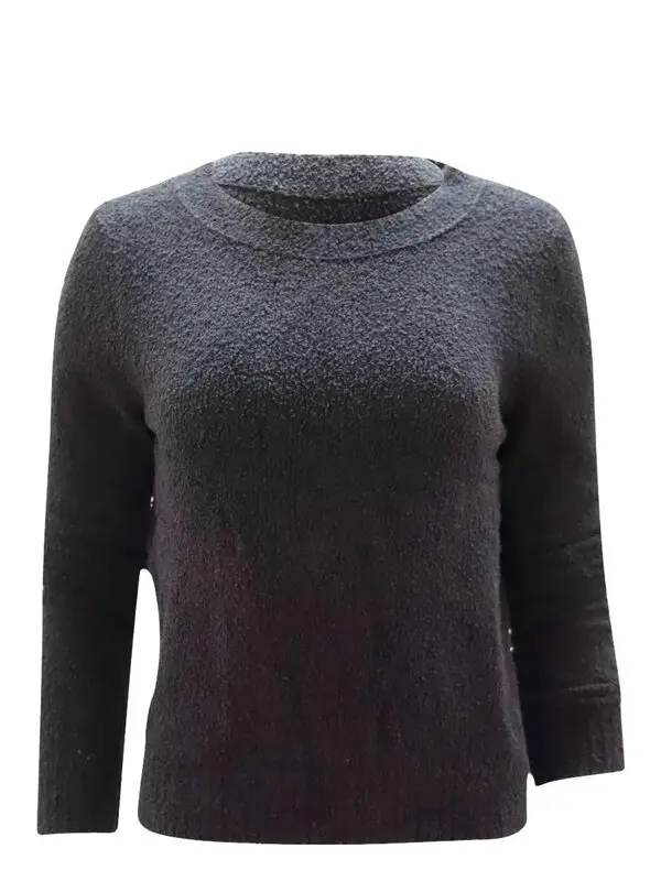 Vince Boucle Navy Cotton Sweater - Blue