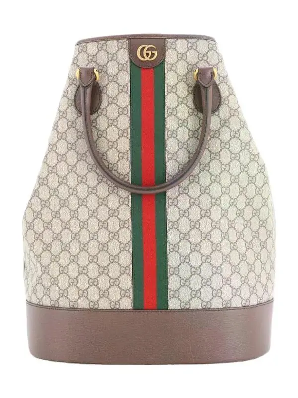 Gucci Ophidia Duffle Gg Coated Canvas Tote Bag - Brown