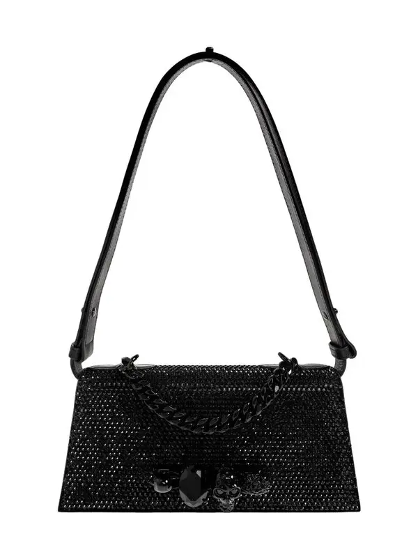 Alexander McQueen Mini Jewelled Shoulder Bag - Black