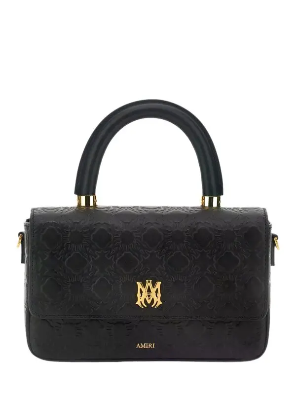 Amiri Ma Quad Monogram Leather Tote Bag - Black