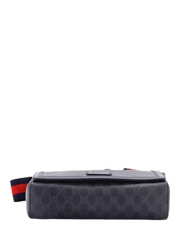 Gucci Gg Coated Canvas Messenger Bag - Black