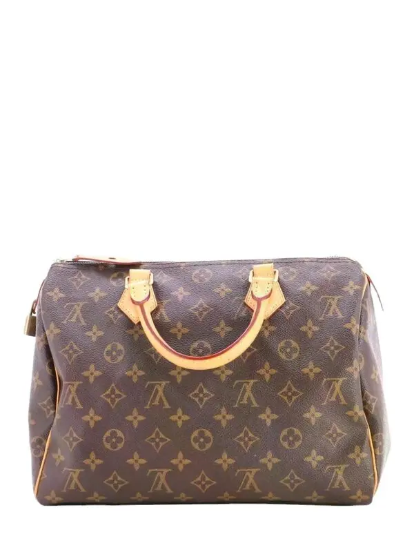LOUIS VUITTON Speedy Handbag Monogram Canvas 30 Satchel - Brown