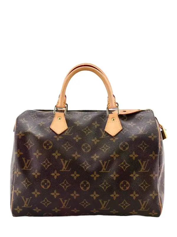 LOUIS VUITTON Speedy Handbag Monogram Canvas 30 Satchel - Brown