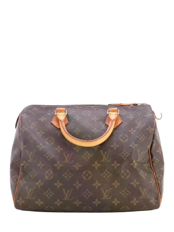 LOUIS VUITTON Speedy Satchel Monogram Canvas Handheld Bag - Brown