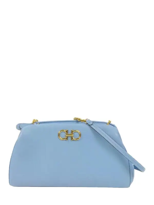 FERRAGAMO Gancini Chain Shoulder Bag - Blue