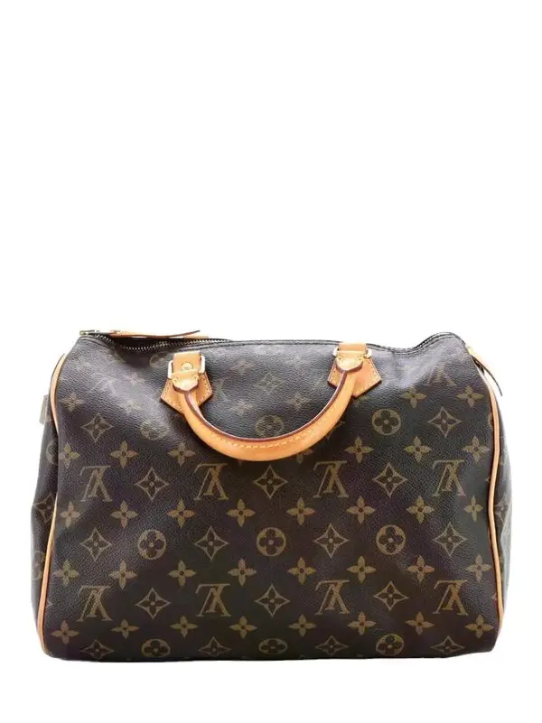 LOUIS VUITTON Monogram Canvas Speedy 30 Satchel - Brown