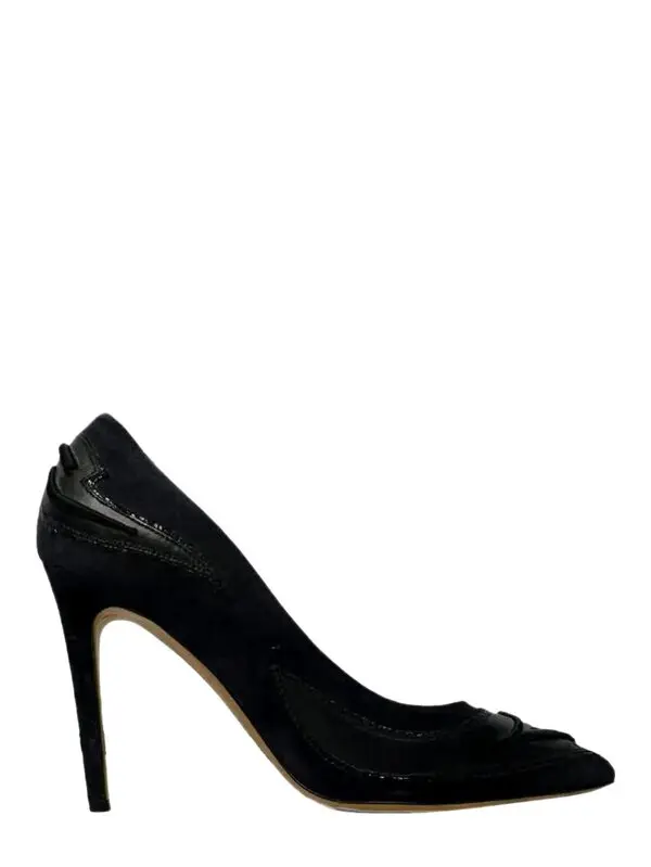 ISABEL MARANT VINTAGE Pointed-toe Suede Pumps - Black