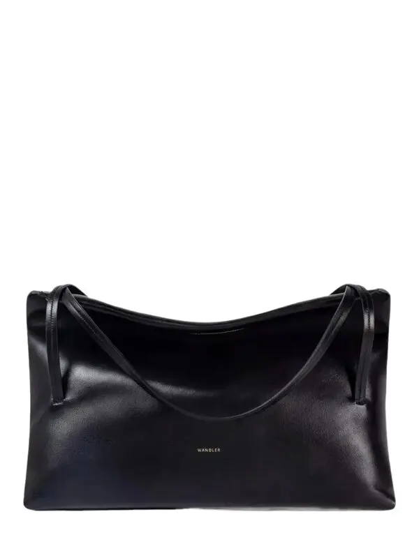 WANDLER Jo Calf Leather Tote Bag - Black