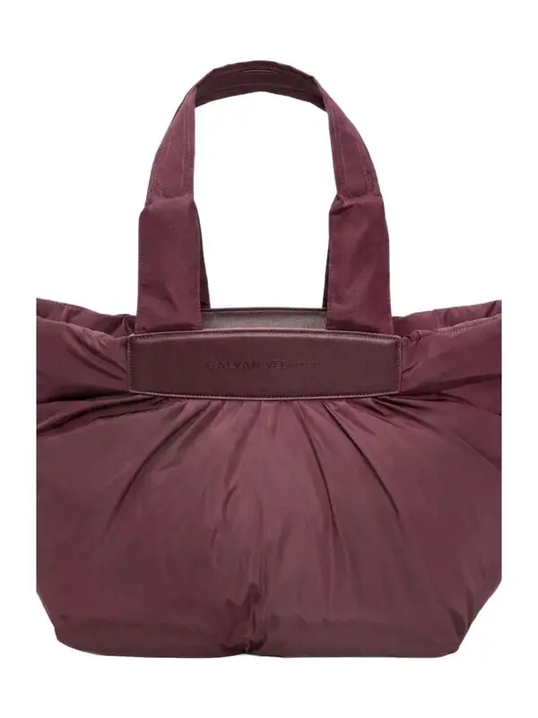VEECOLLECTIVE Ruched Tote Bag - Red