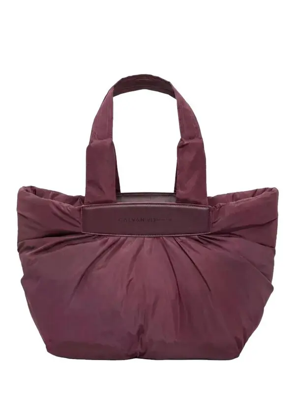 VEECOLLECTIVE Ruched Tote Bag - Red