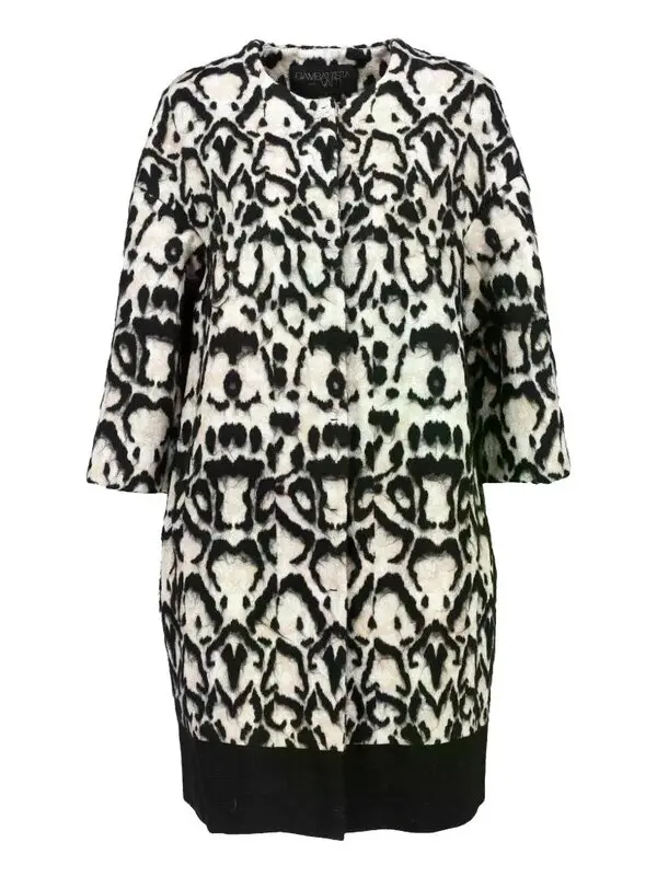 Giambattista Valli Animal Print Coat - White