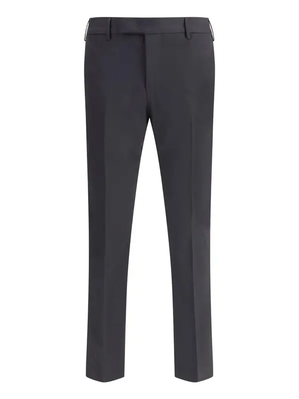 PT TORINO Wool Blend Tailored Trousers - Black