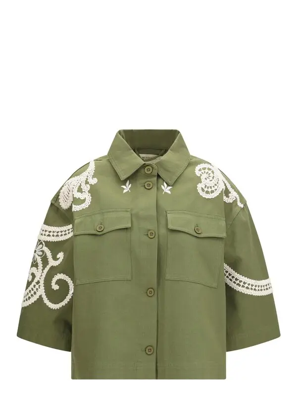 Max Mara Como Cotton Canvas Jacket - Green