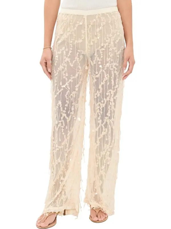 VRG GRL Sia Sequin Pants - Cream