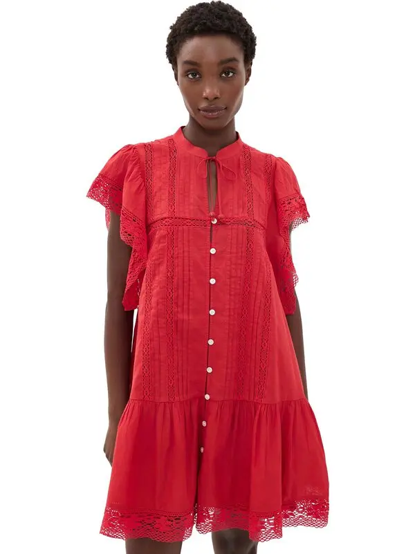 Sea Pippa Solid Mini Dress - Red