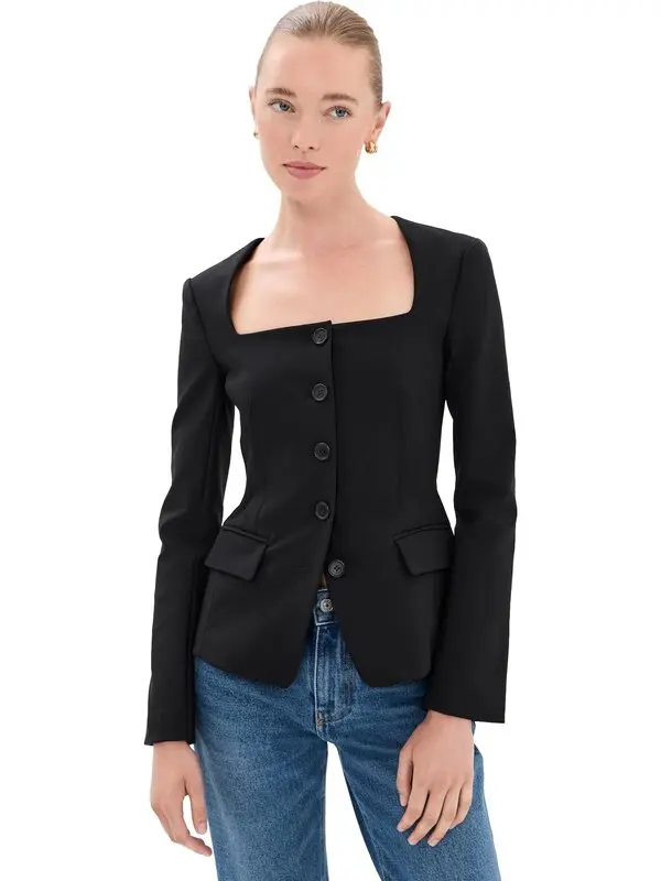 Simkhai Marlowe U-neck Jacket - Black