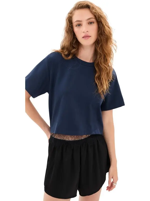 LE BOP Lace Hazel Tee - Navy/black