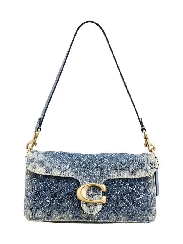 COACH Soft Crystal Signature Tabby Shoulder Bag 26 - Denim