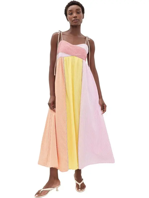 English Factory Striped Maxi Dress - Multi