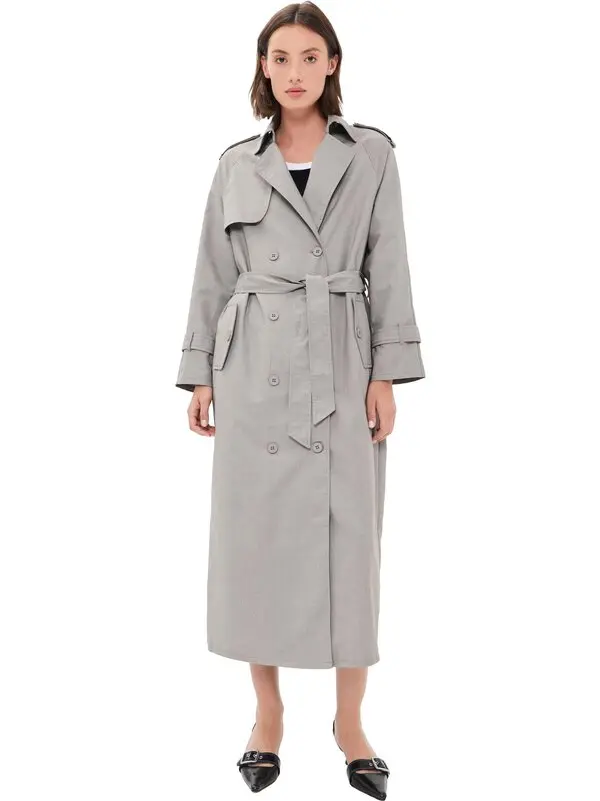 Lioness Penny Trench Coat - Ash