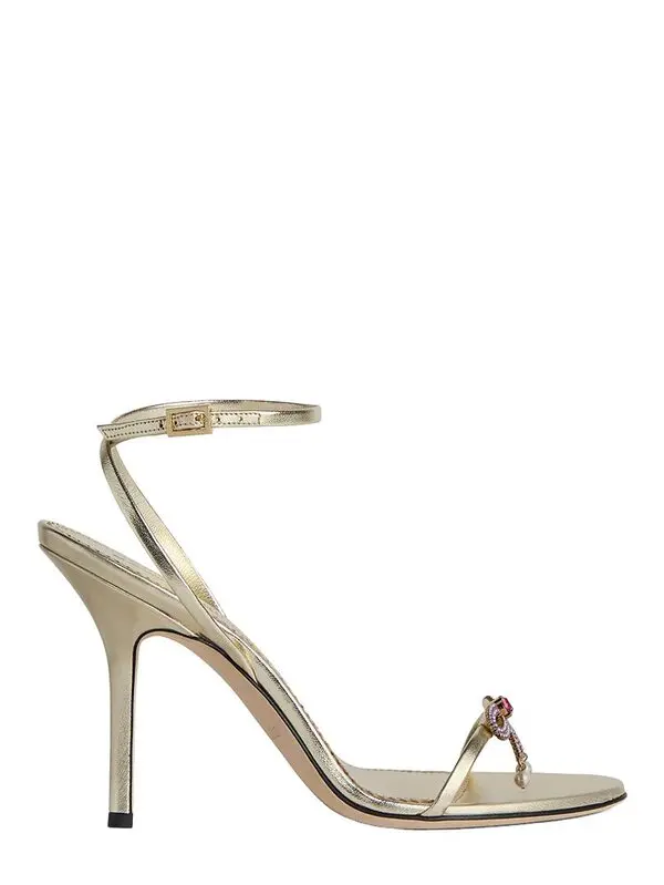 Dsquared2 Metallic Bow Sandals - Silver